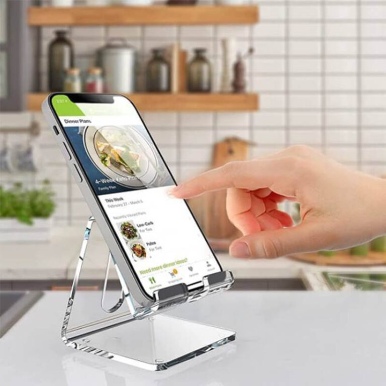Custom Acrylic Mobile Phone Display Stand for Retail Shops | Funimprint